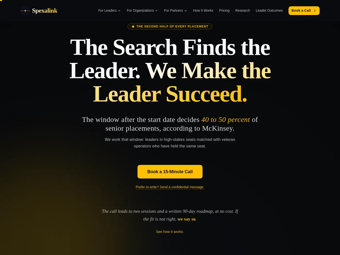 Spexalink Dark Premium Landing
