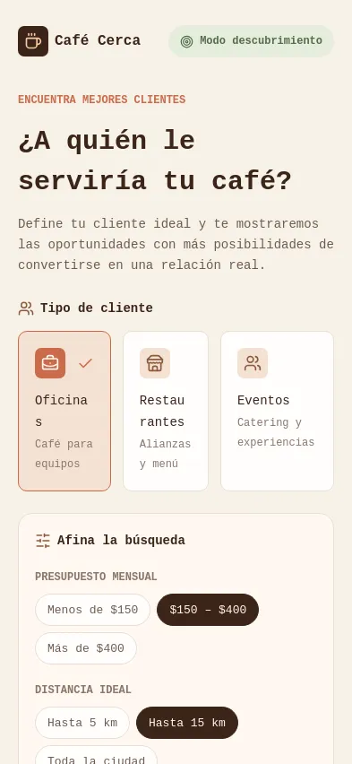Coffee Client Finder