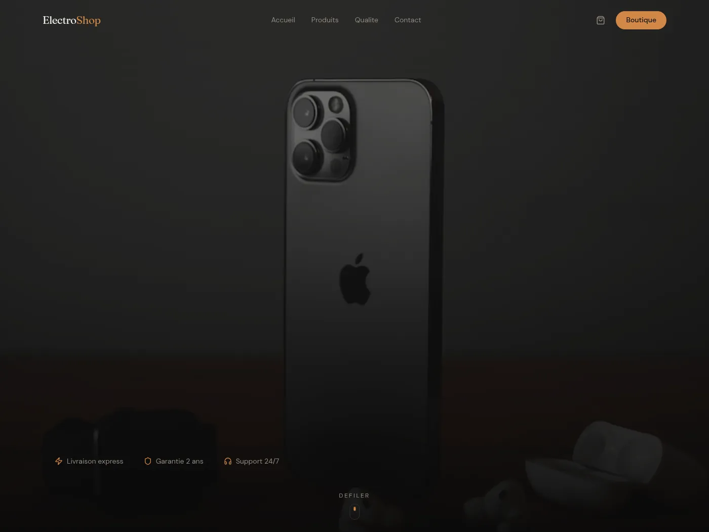 ElectroShop Landing Page
