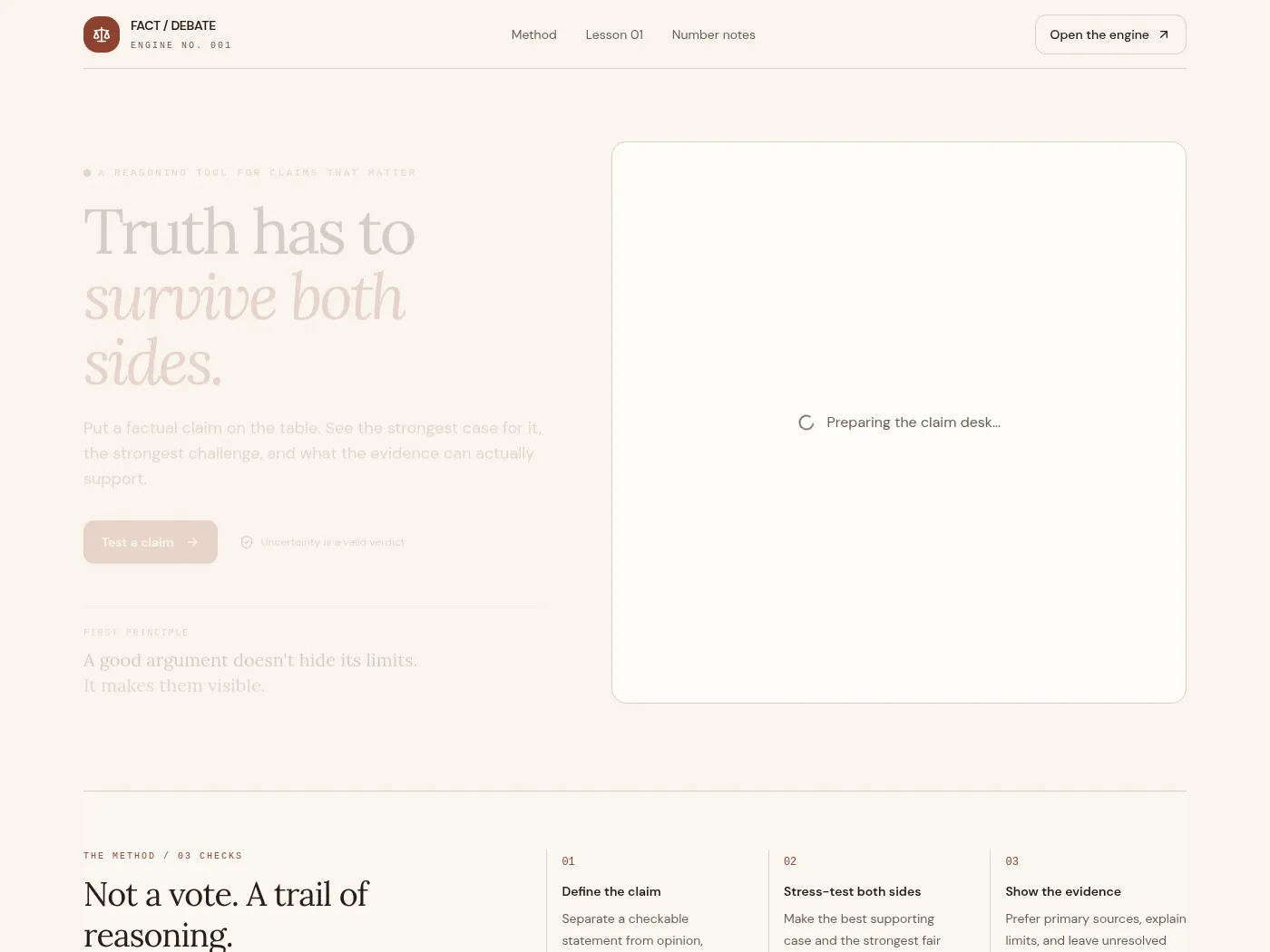 Fact Debate Engine