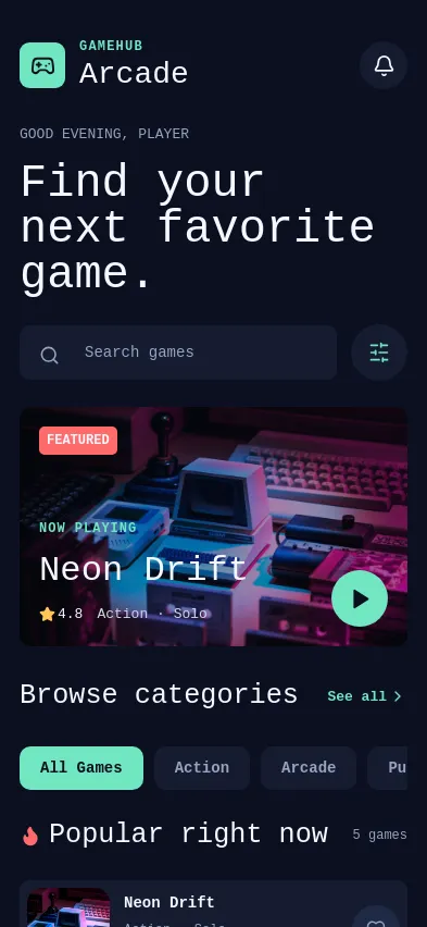 GameHub Arcade