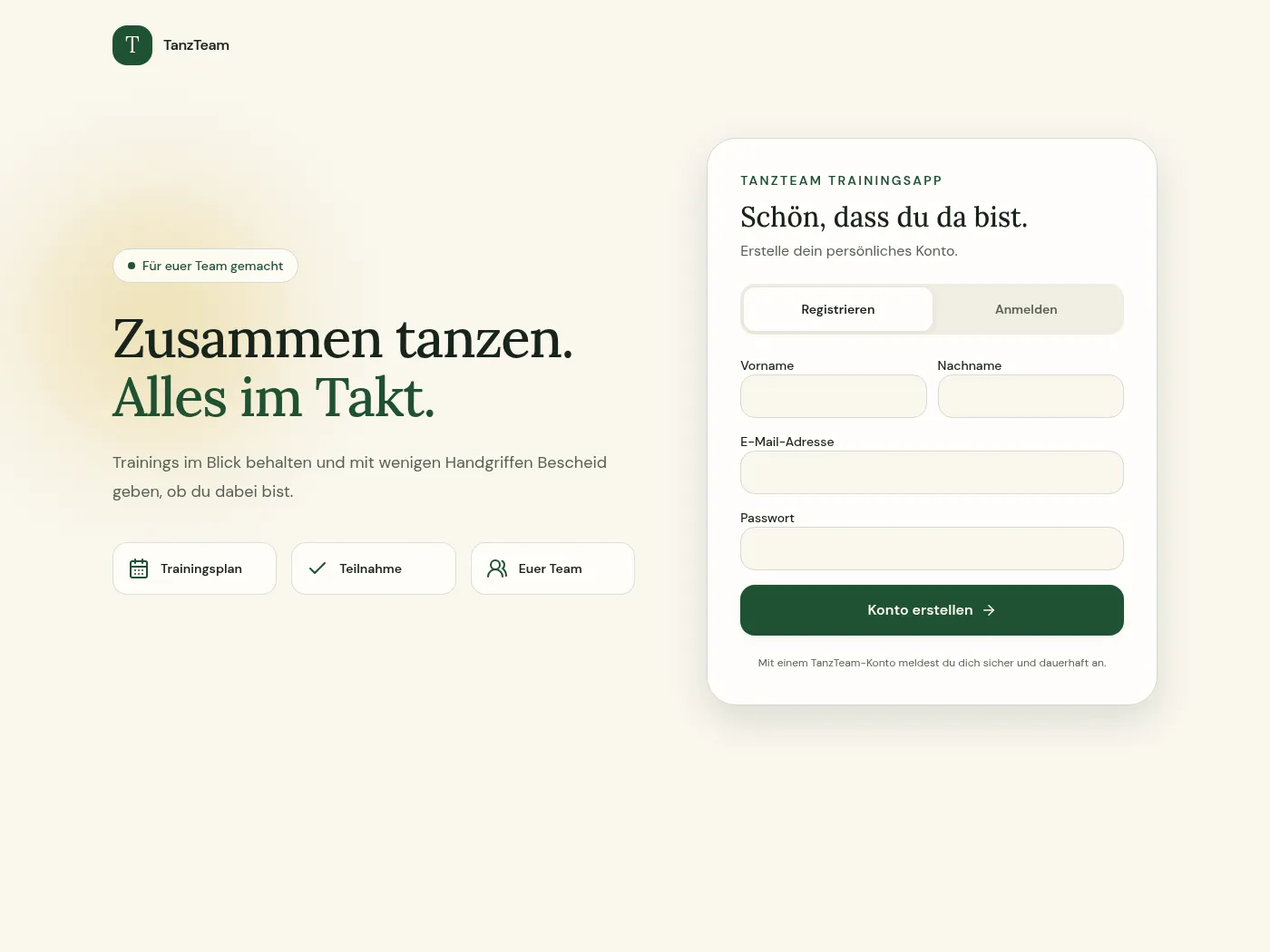 TanzTeam TrainingsApp