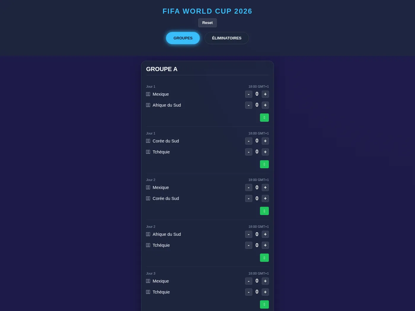 FIFA 2026 Tournament Tracker