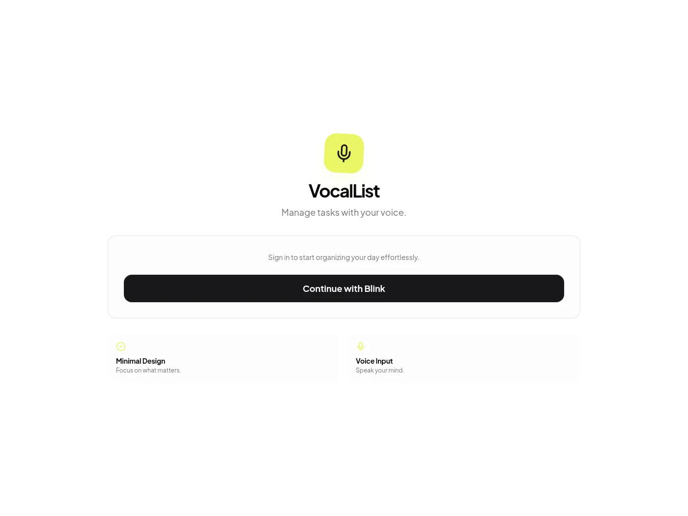 VocalList Mobile To-Do