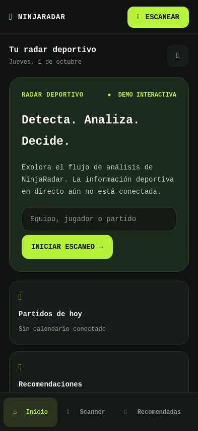NinjaRadar Sports Radar