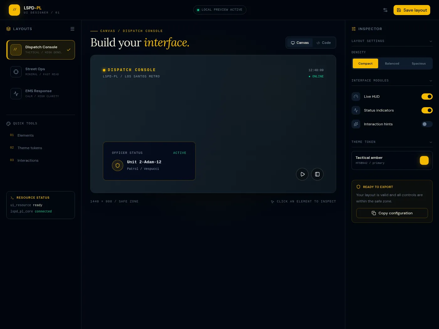 FiveM UI Designer