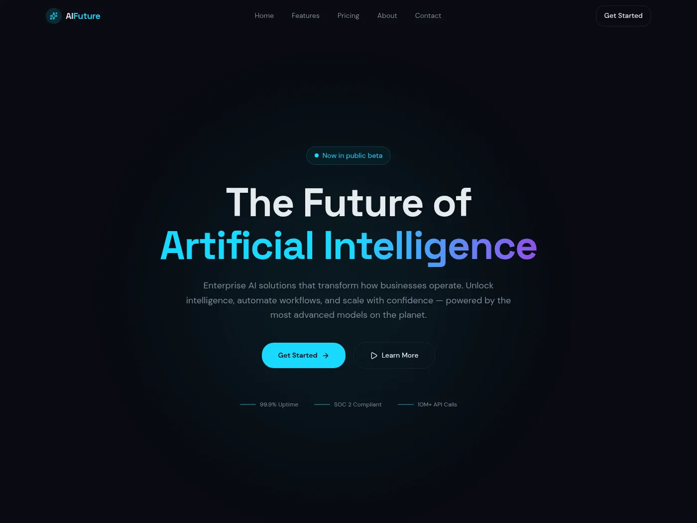 AIFuture Landing Page