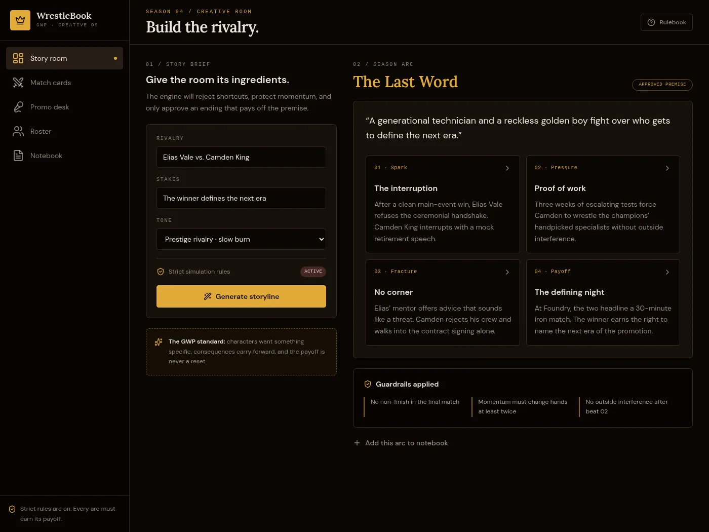 WrestleBook AI Manager