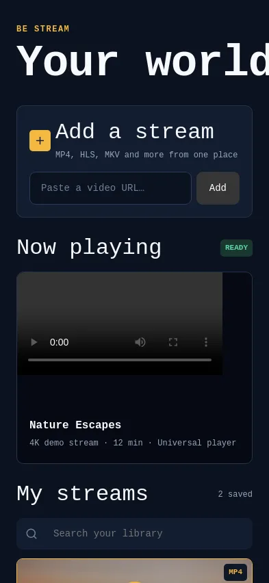 BE STREAM