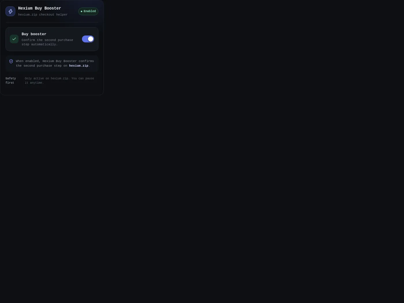 Hexium Buy Booster