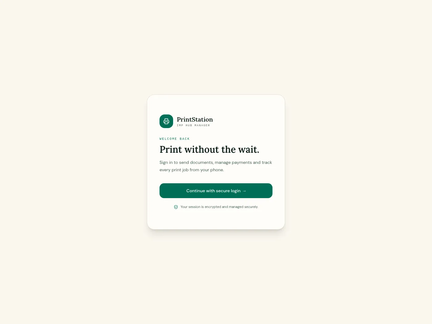 PrintStation Hub Manager