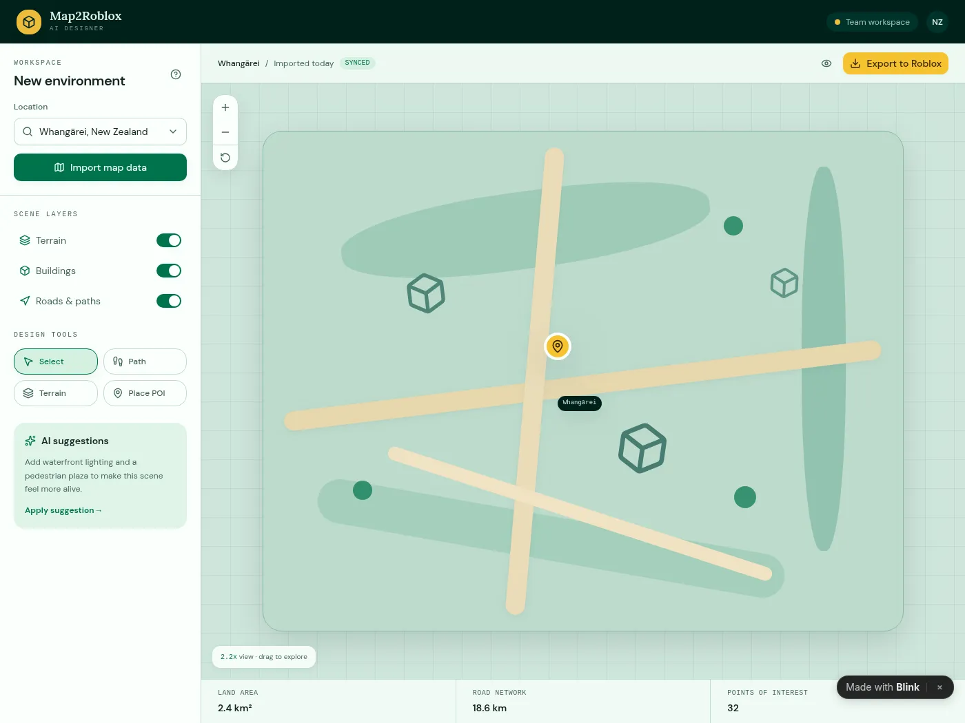 Map2Roblox AI Designer