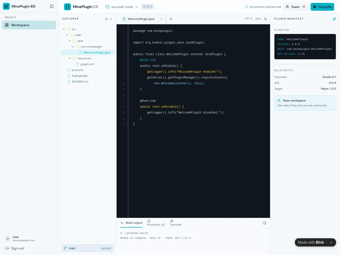 MinePlugin IDE