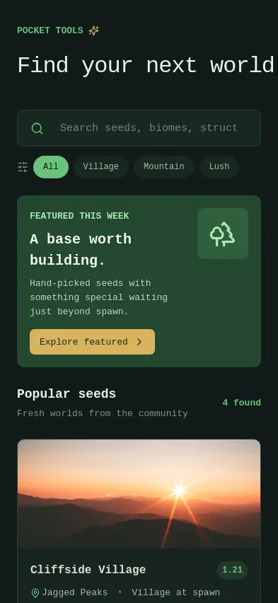 Minecraft Pocket Tools
