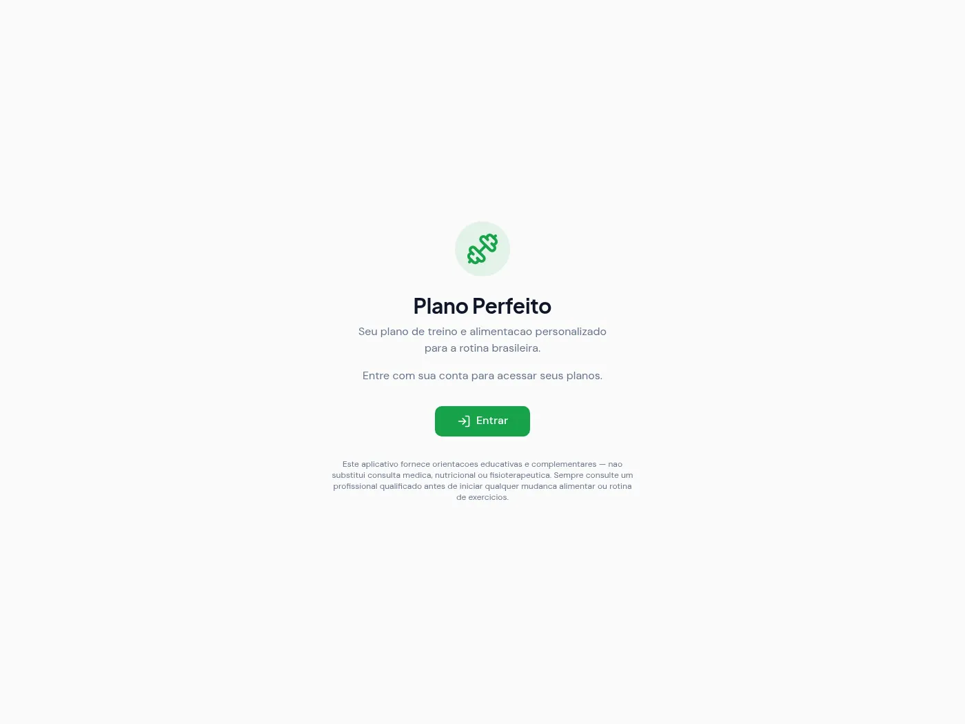 Plano Perfeito App