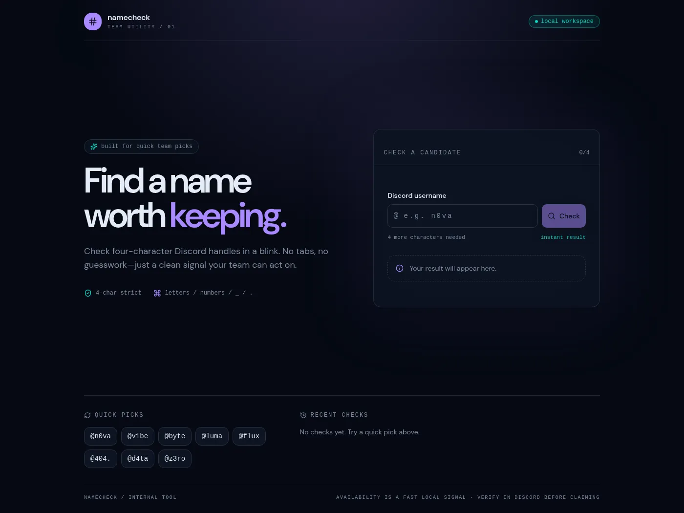 Discord Name Checker