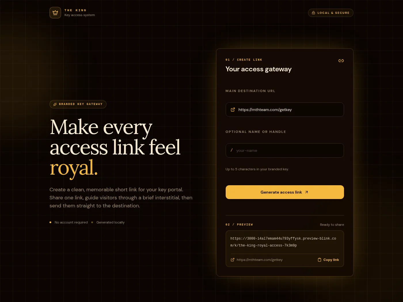 Key Access Shortener