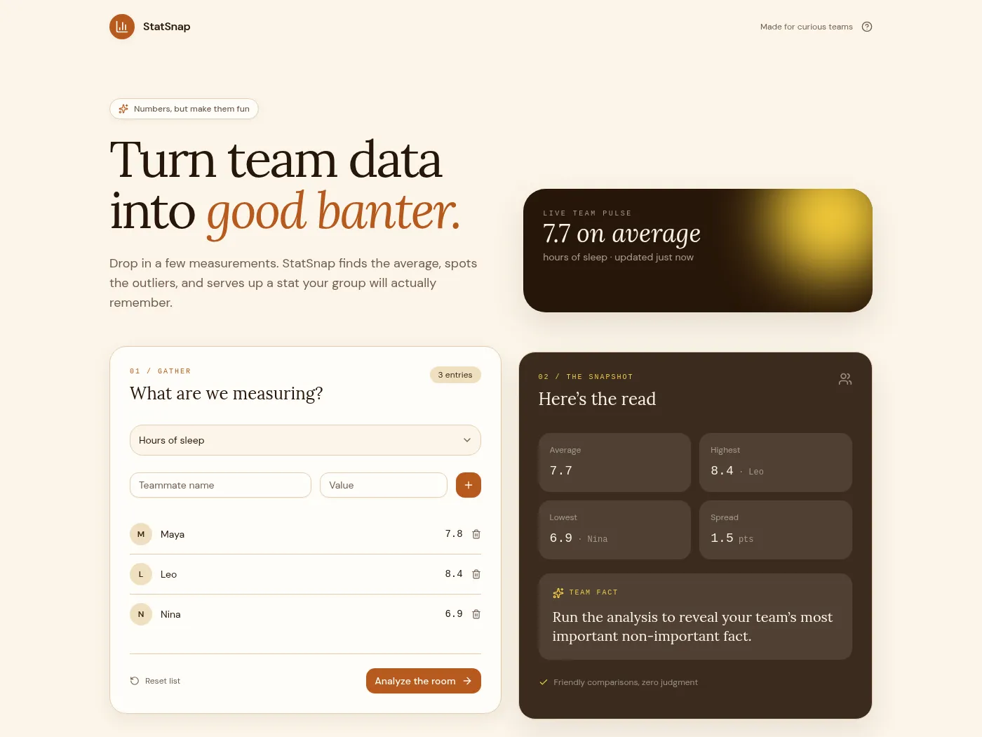 StatSnap Analyzer