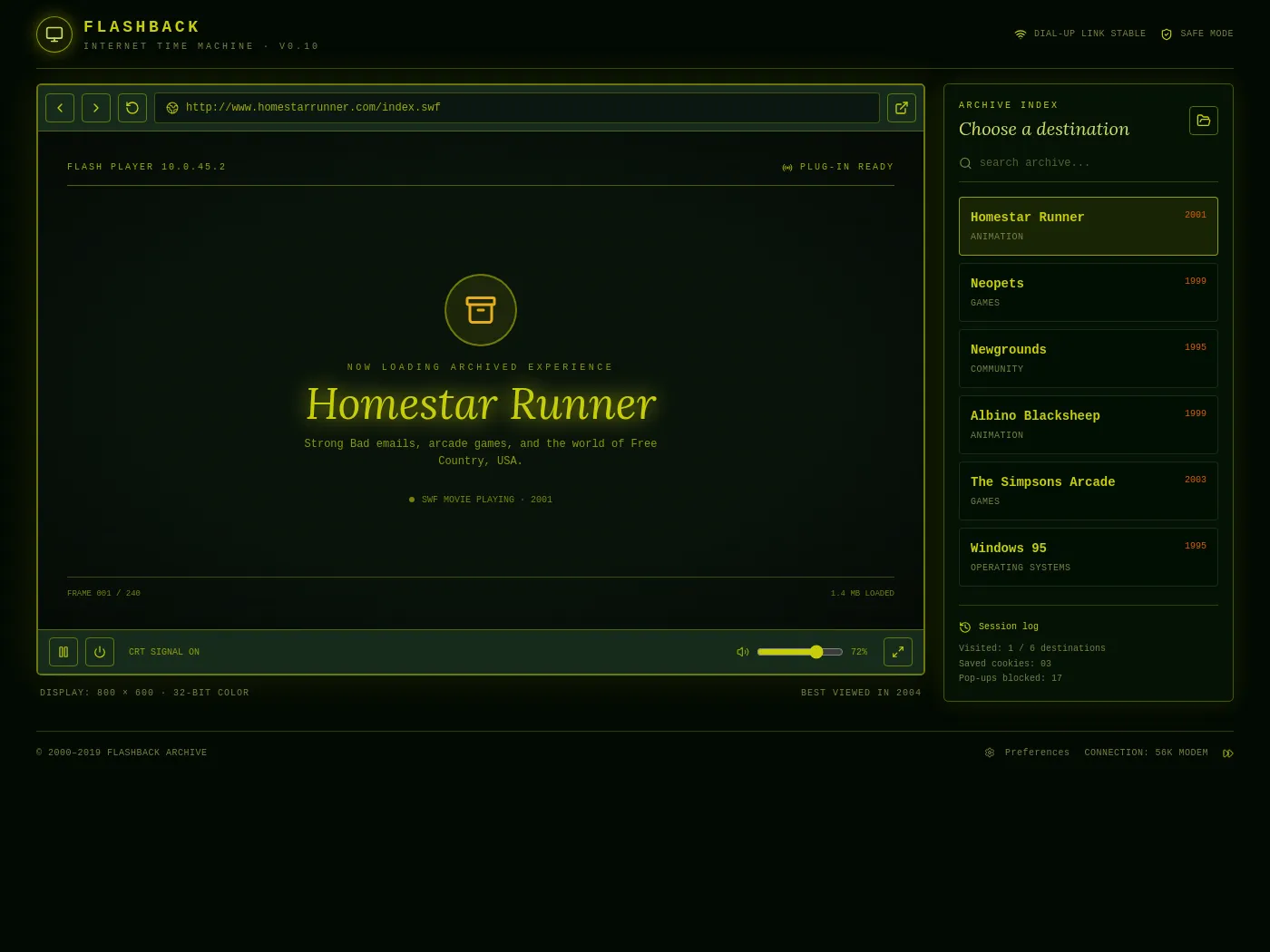 Flashback CRT Browser