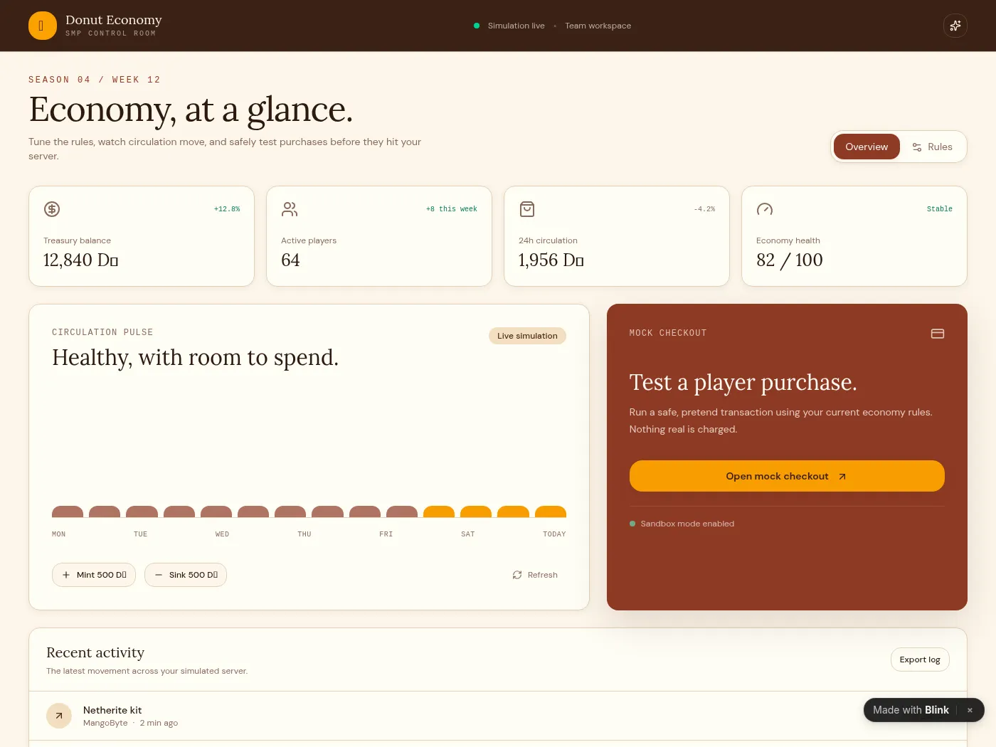 Donut Economy Simulator