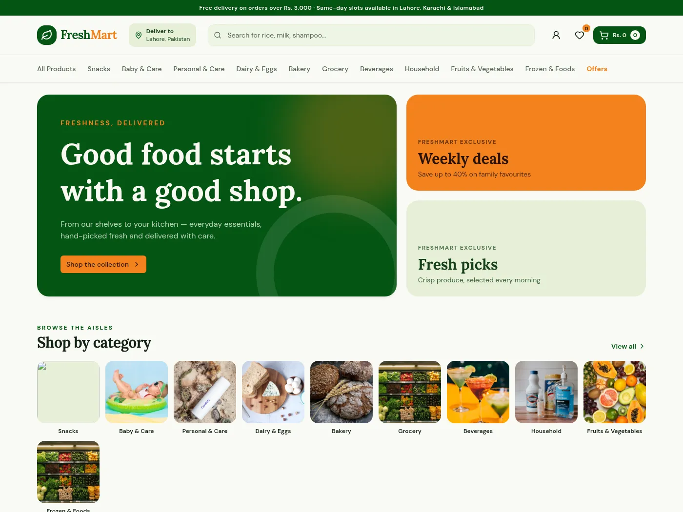 FreshMart Supermarket Platform