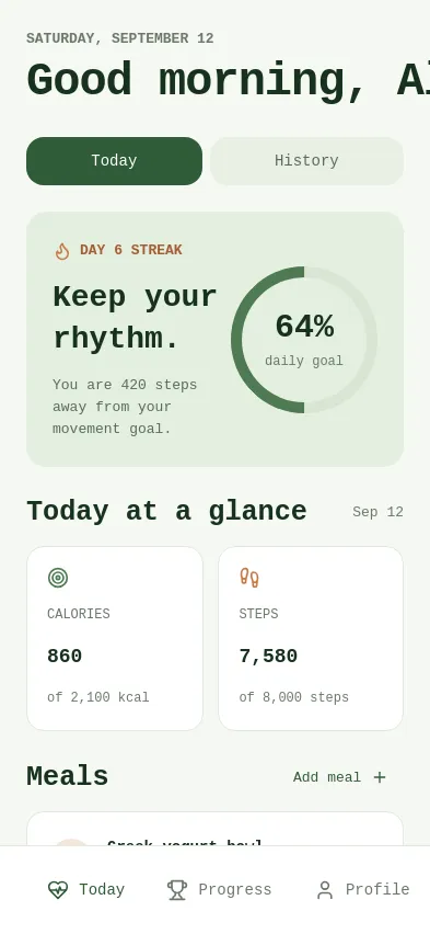 FitFood Daily Tracker