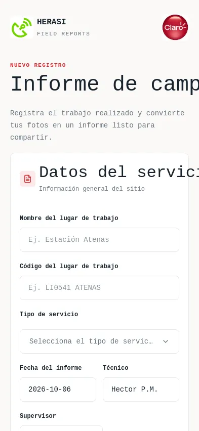 HERASI Field Report App