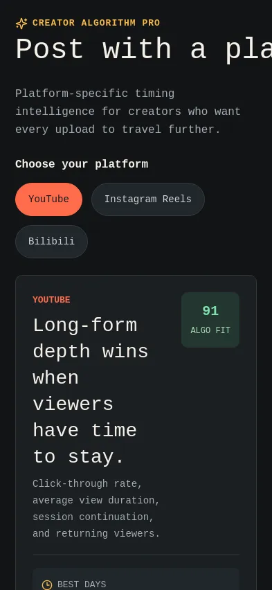 Creator Algorithm Pro
