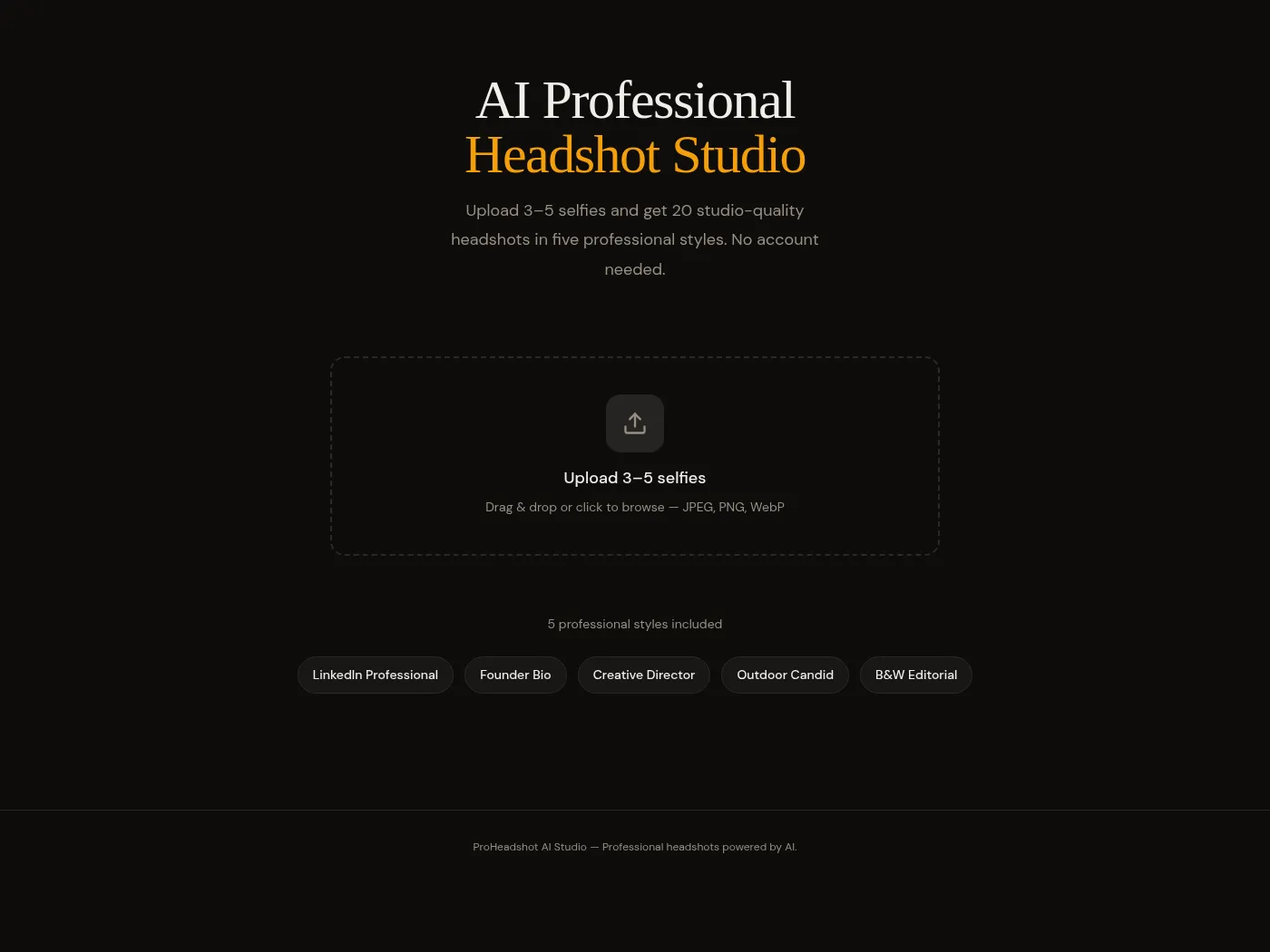 ProHeadshot AI Studio