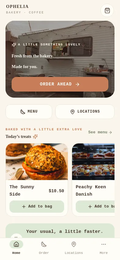 Ophelia Bakery Order App