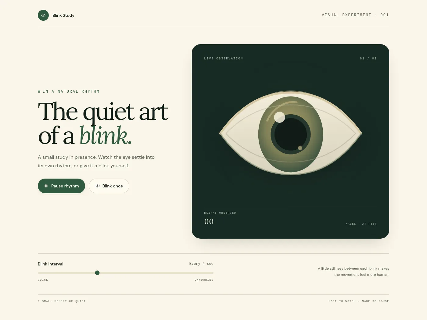 Blinking Eye Visualizer