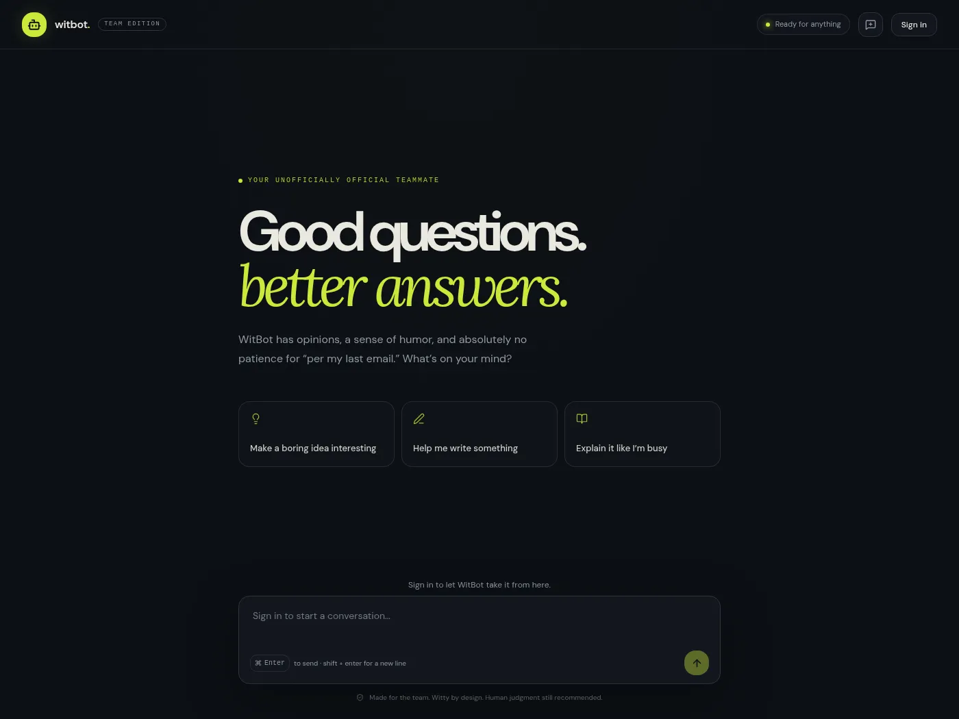 WitBot AI Chat