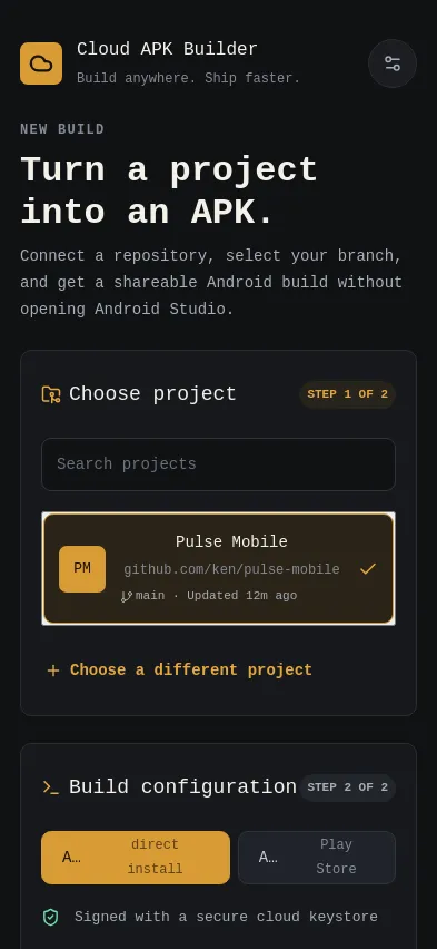 Cloud APK Builder