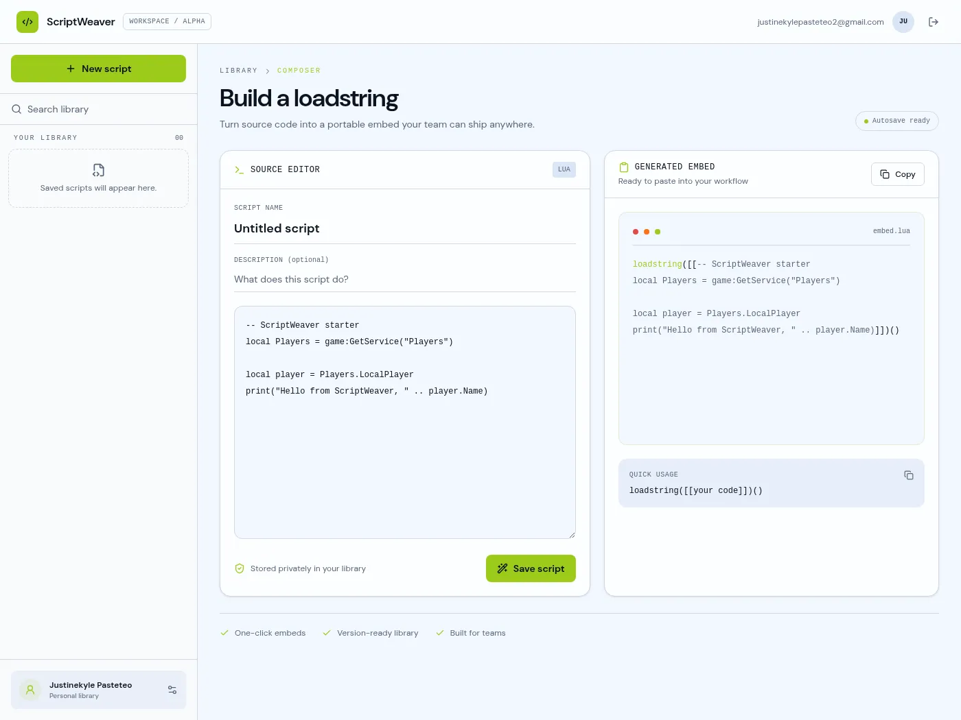 ScriptWeaver Utility
