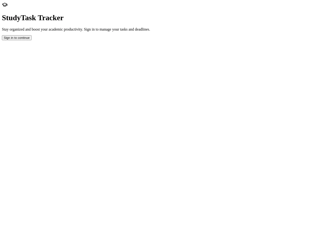 StudyTask Tracker