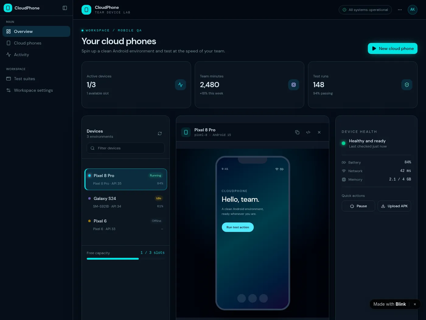 CloudPhone Portal