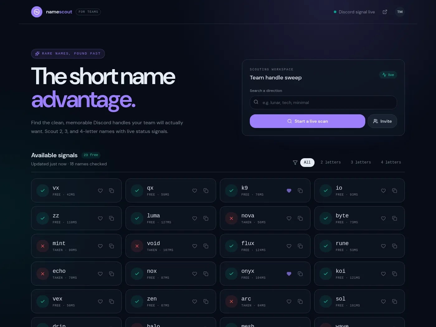 Discord Name Finder