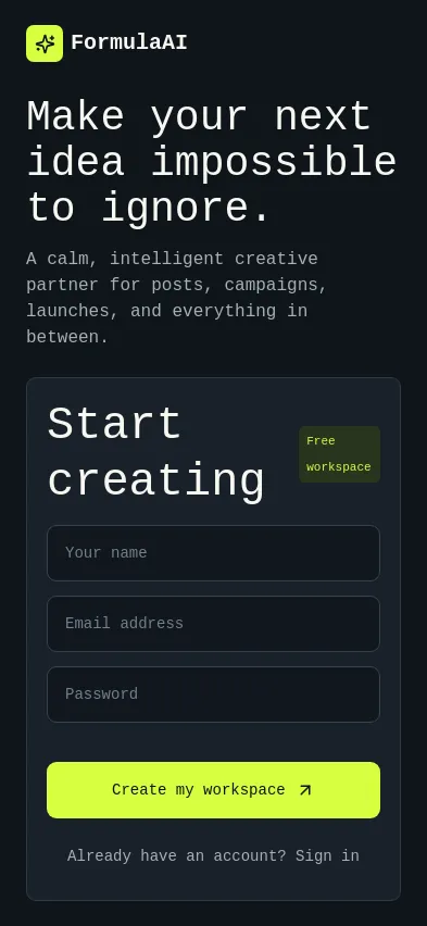 FormulaAI Creator Suite
