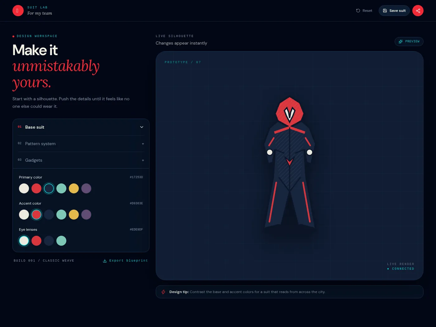 Spidey Suit Designer