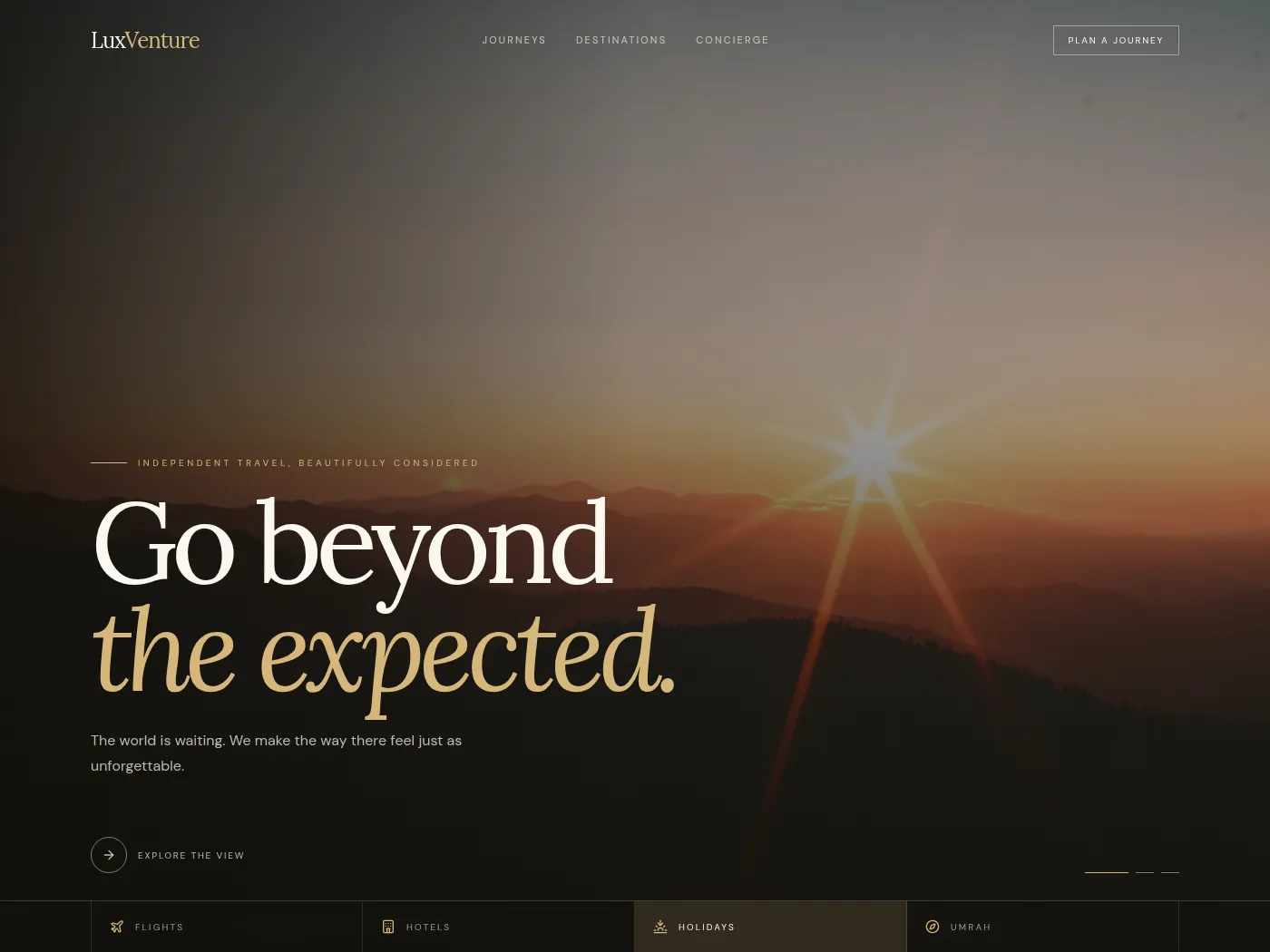 LuxVenture Travel Portal