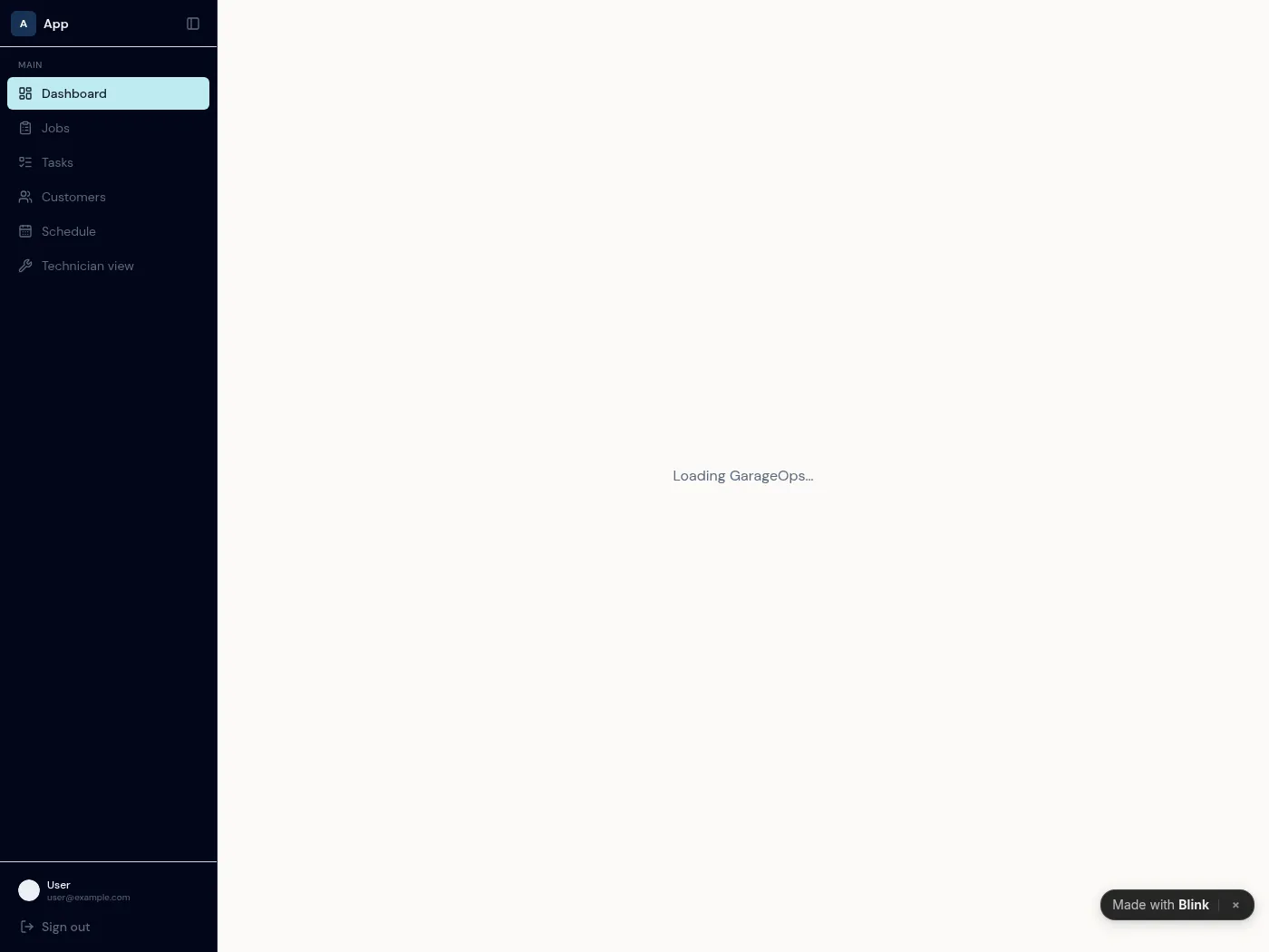 GarageOps Internal Suite
