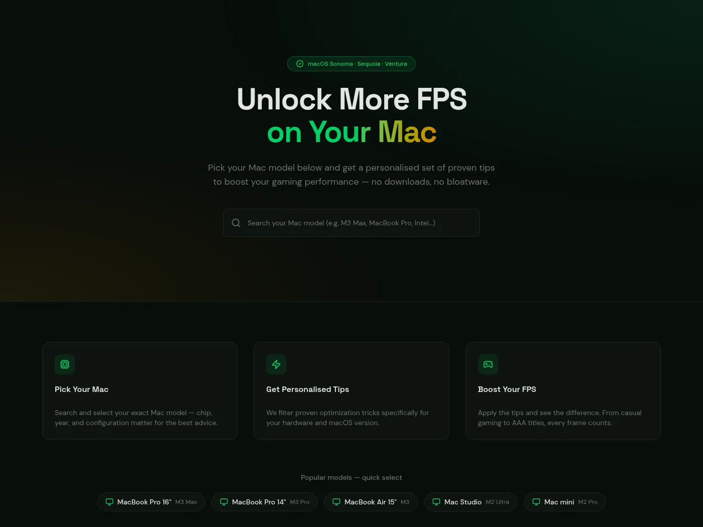 Mac FPS Booster