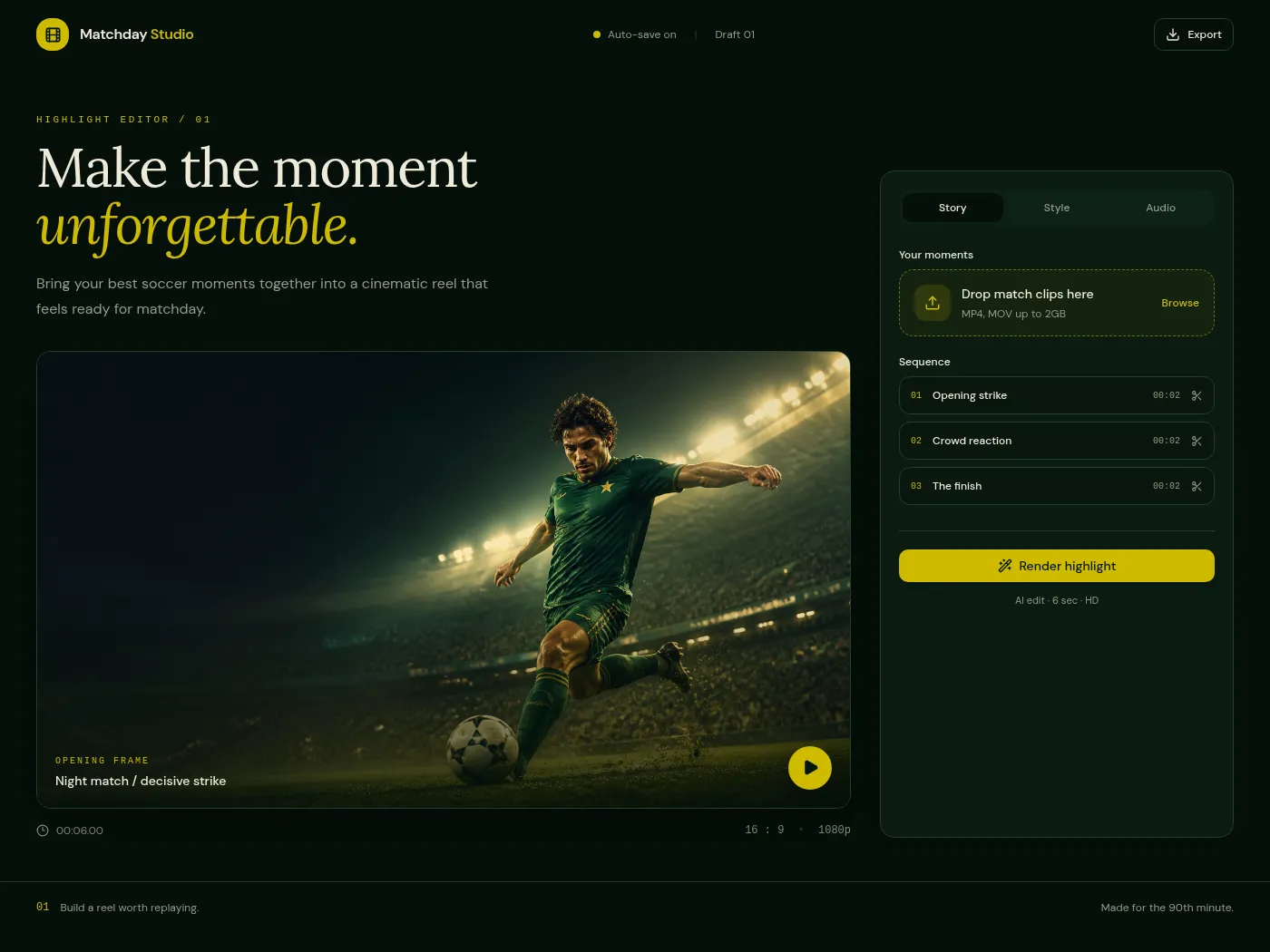 Soccer Highlights Video Maker