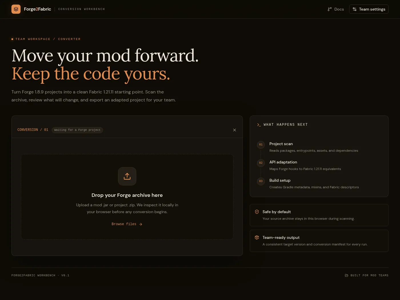 Forge2Fabric Mod Converter