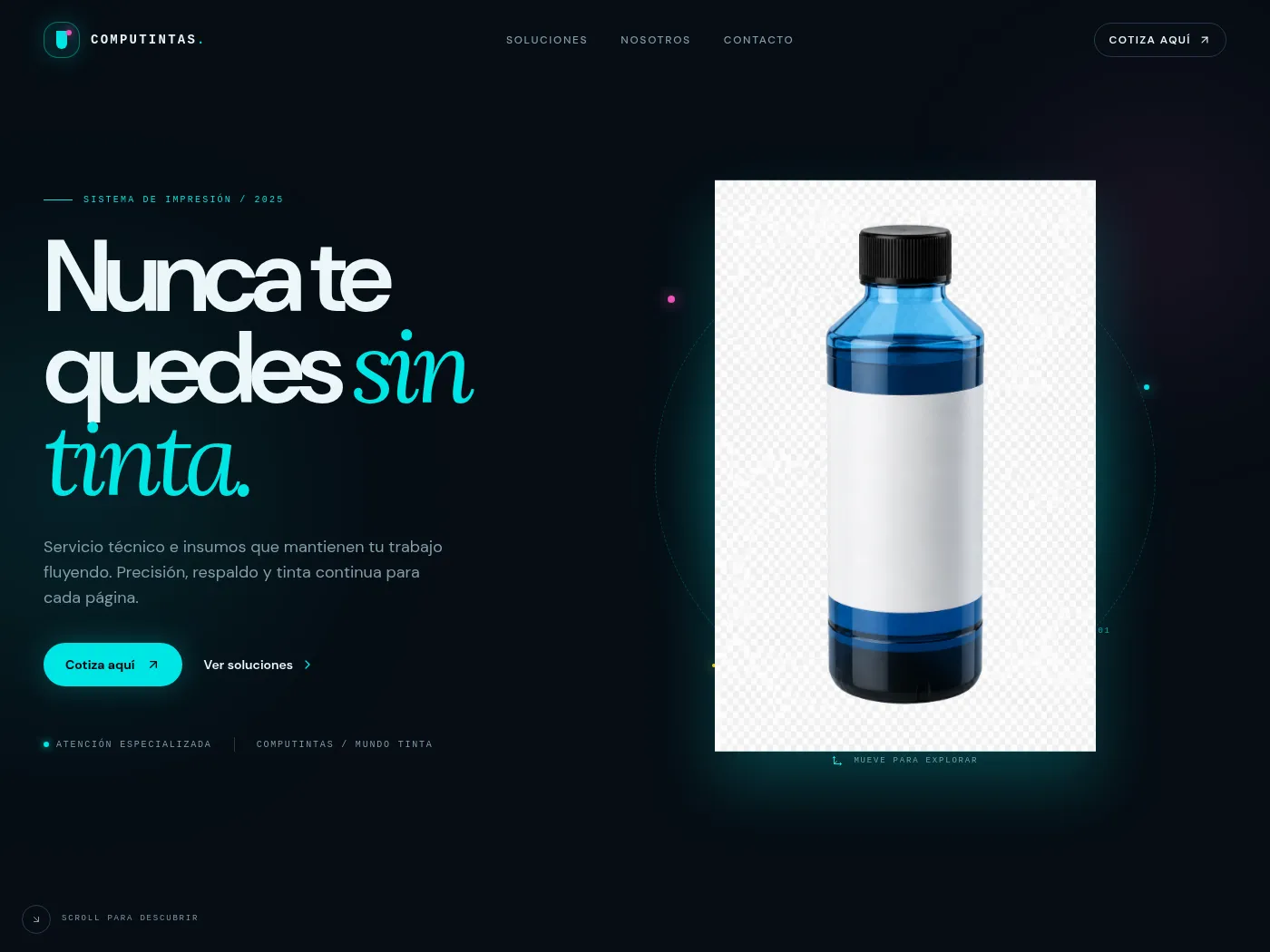 InkHero 3D Interactive Banner