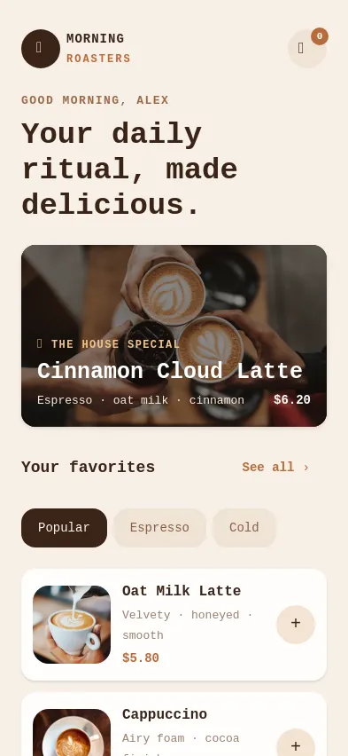 Mocha Mobile UI