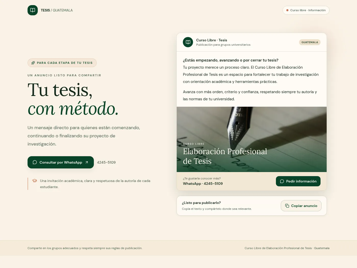 Tesis Masterclass Promo