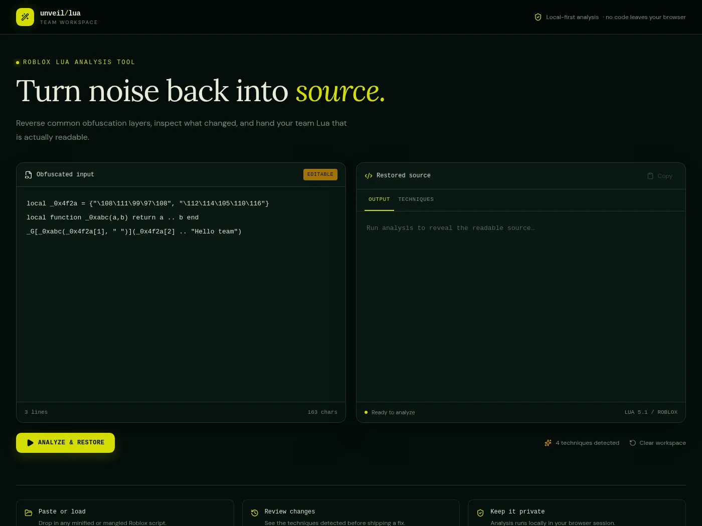 Lua Deobfuscator Web Tool