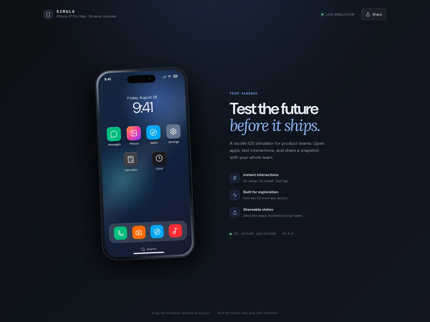 iOS Simulator Web