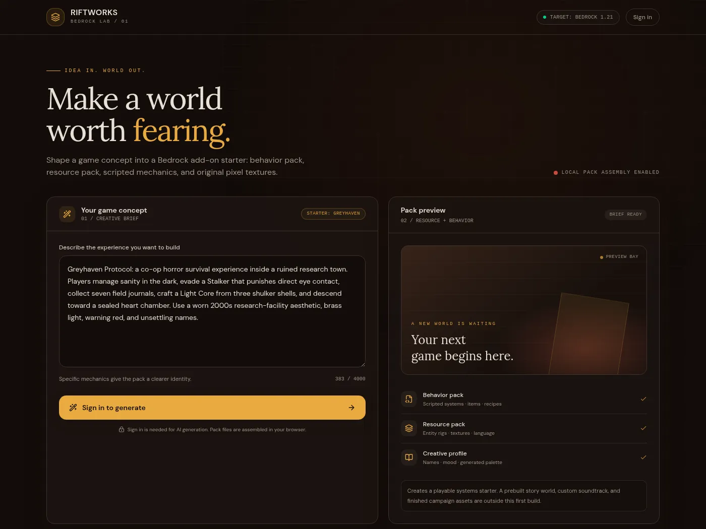 Bedrock Addon Generator AI